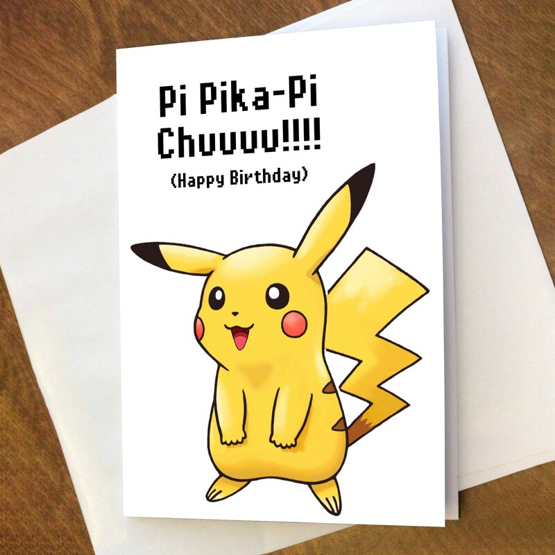 Pikachu Birthday Card - Etsy