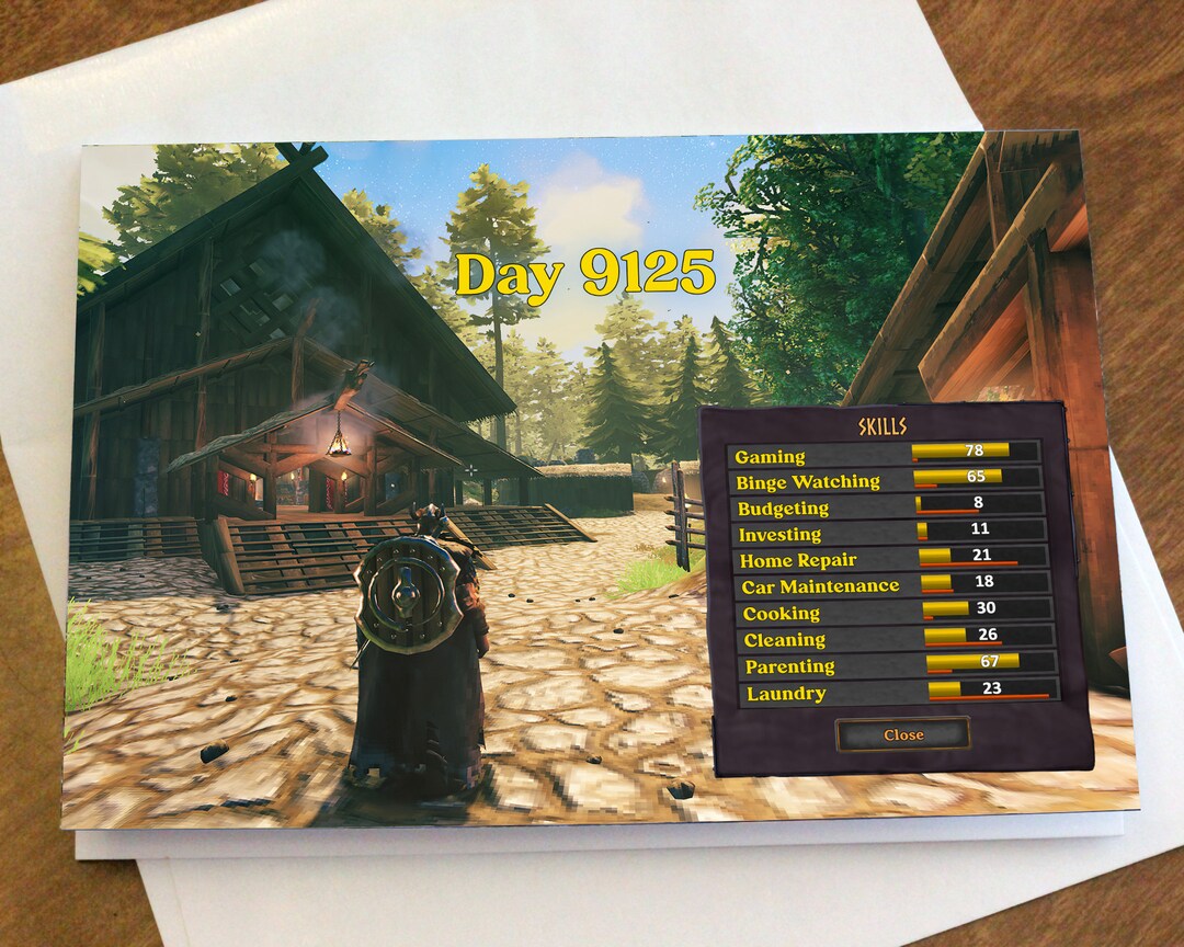 Valheim Personalized Birthday Card - Etsy