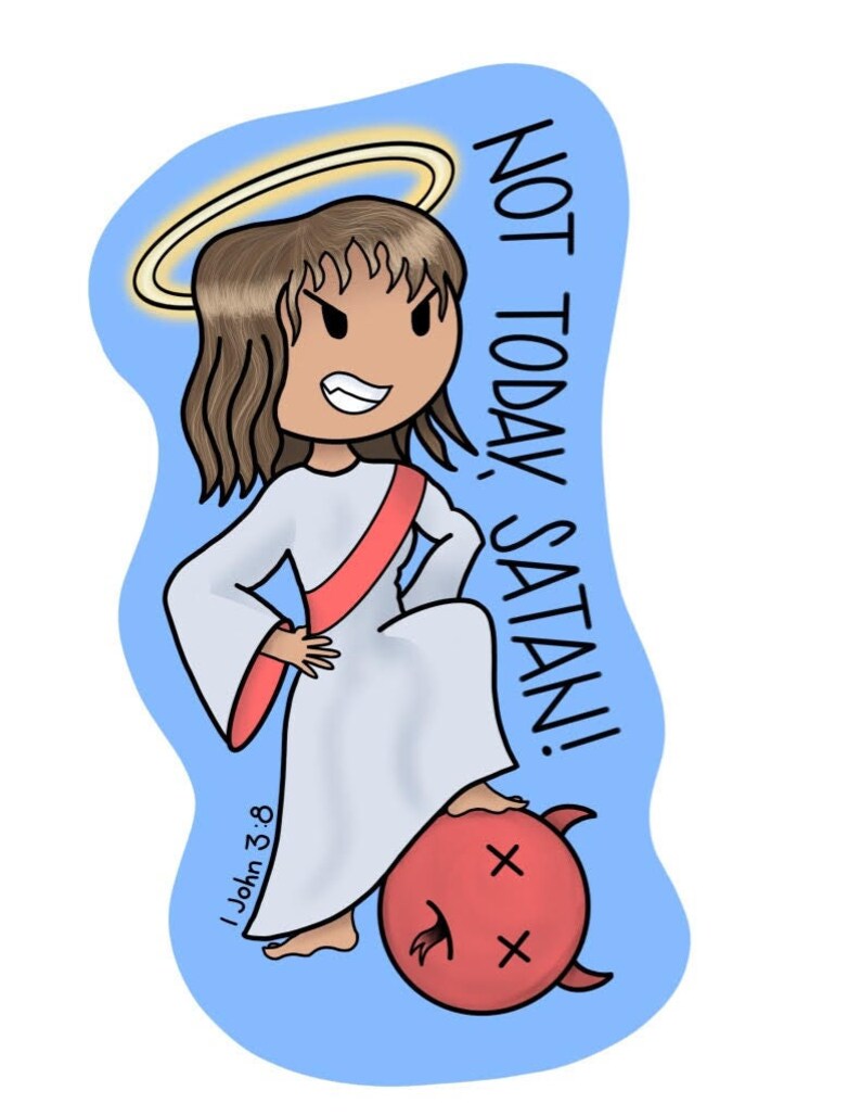 Not Today, Satan! - Sticker - Etsy