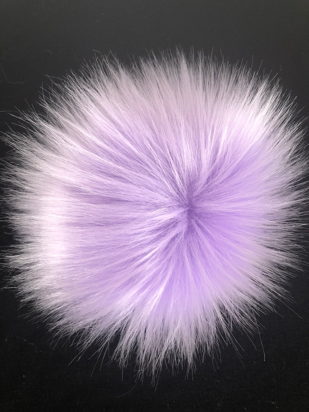 Lilac Faux Fur Pompom / Purple Fur Pom Pom / Fluffy Hat Topper ...
