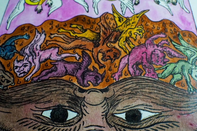 The Fall to Hell - Watercolor Original - Etsy