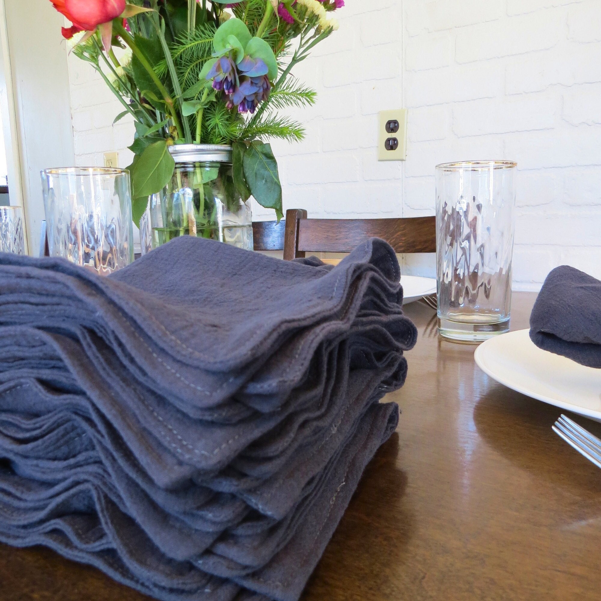 Extra Large 16x16 Unpaper Cloth Napkins Reusable Cotton Gauze Towels ...