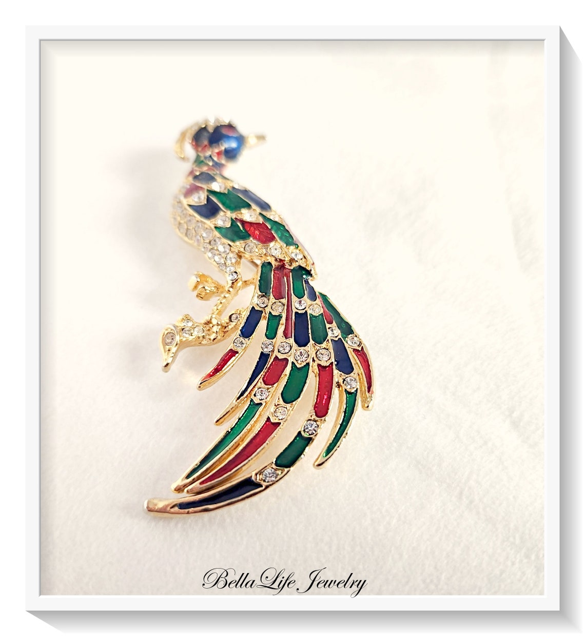 D'orlan Bird of Paradise Multi Color Enamel Rhinestone Brooch - Etsy