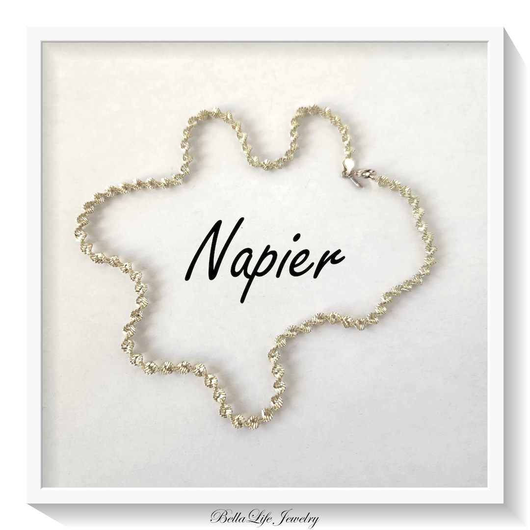 Napier Diamond Cut Rope Chain, Silver Necklace - Etsy