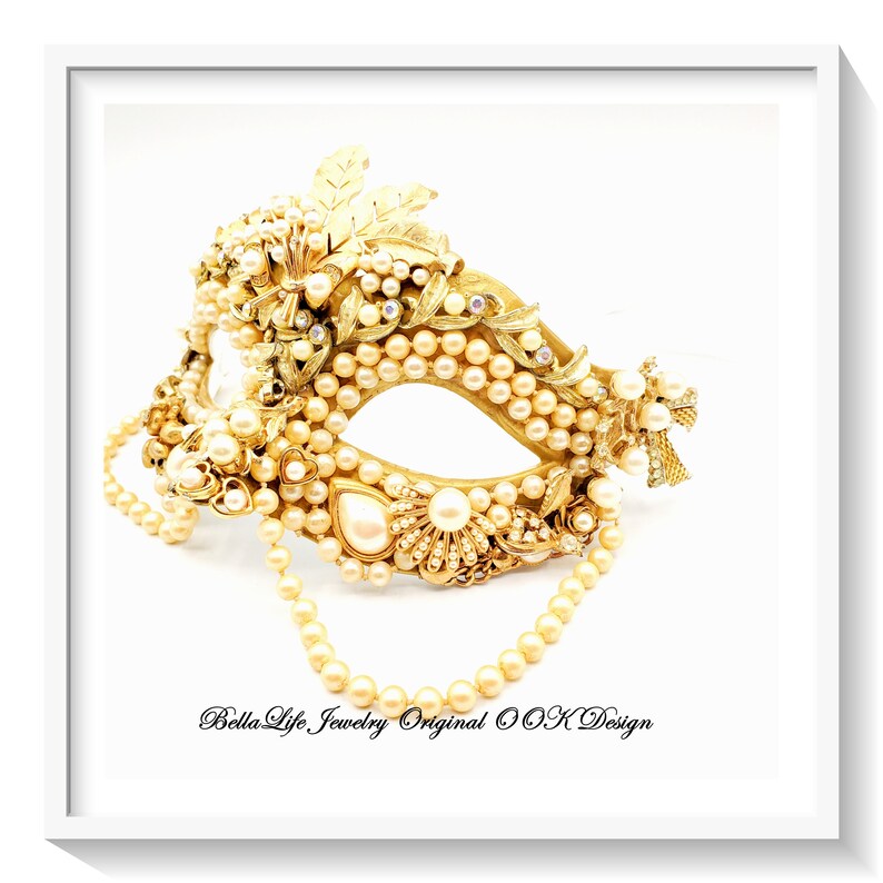 One of a Kind ELISE Art Mask Máscara de carnaval de Mardi Gras hecha a ...