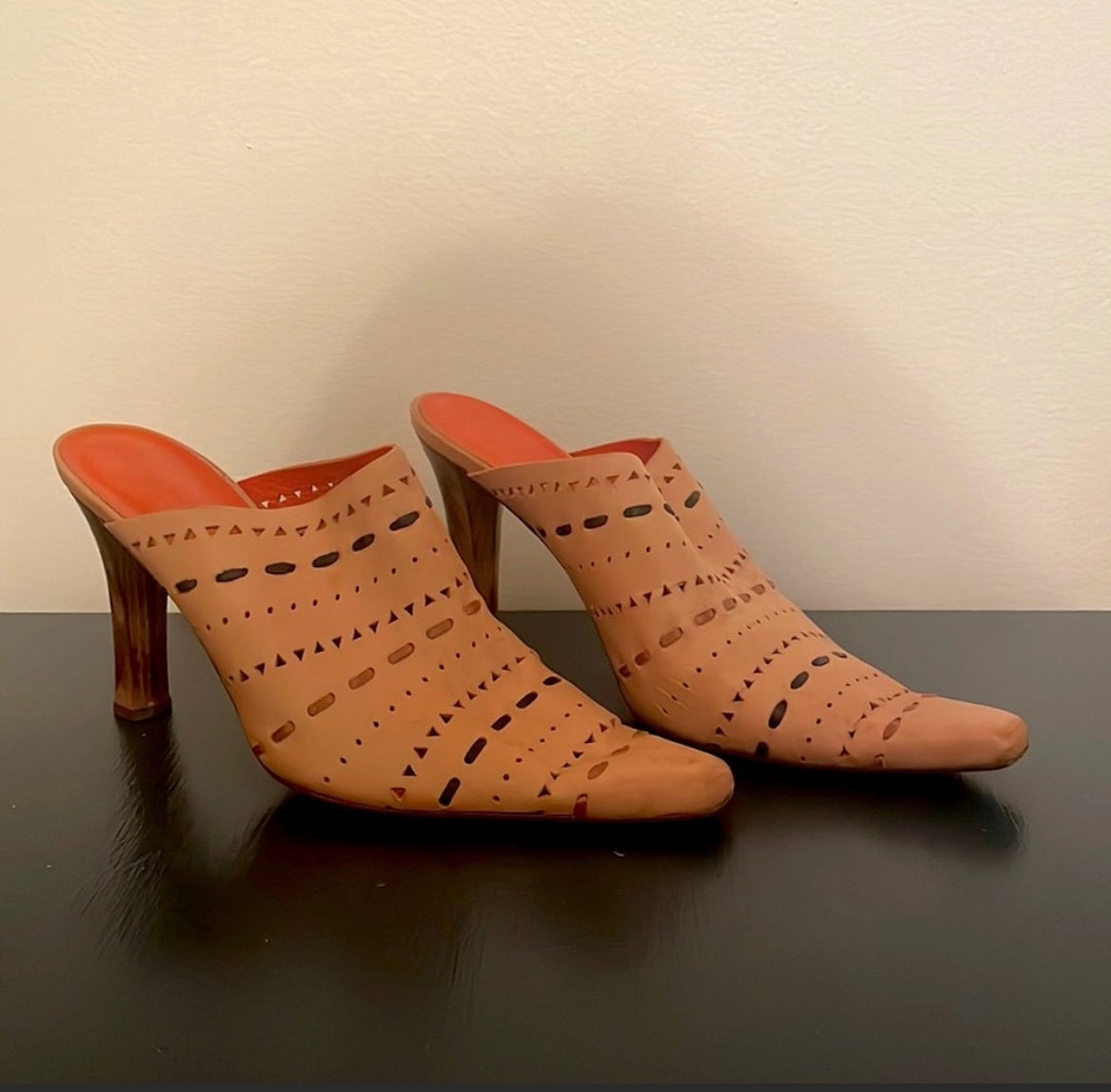Vintage Italian Leather High Heels Pointed Toe - Etsy