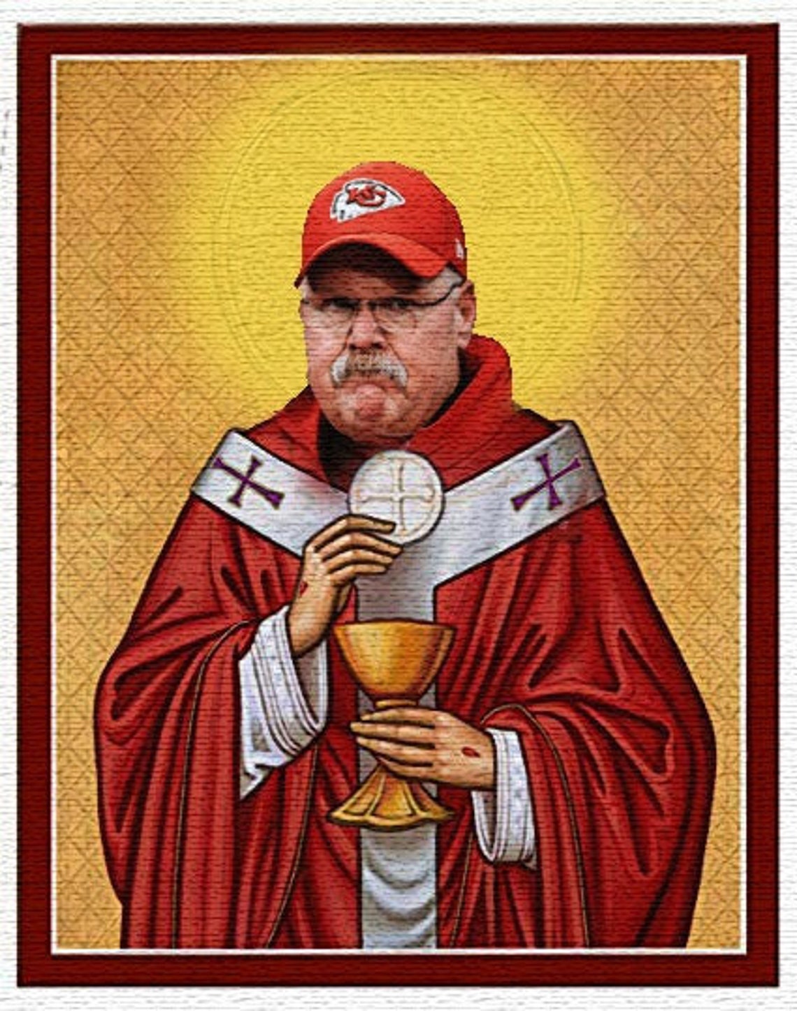 Saint Andy Reid Prayer Candle - Kansas City Chiefs - Etsy