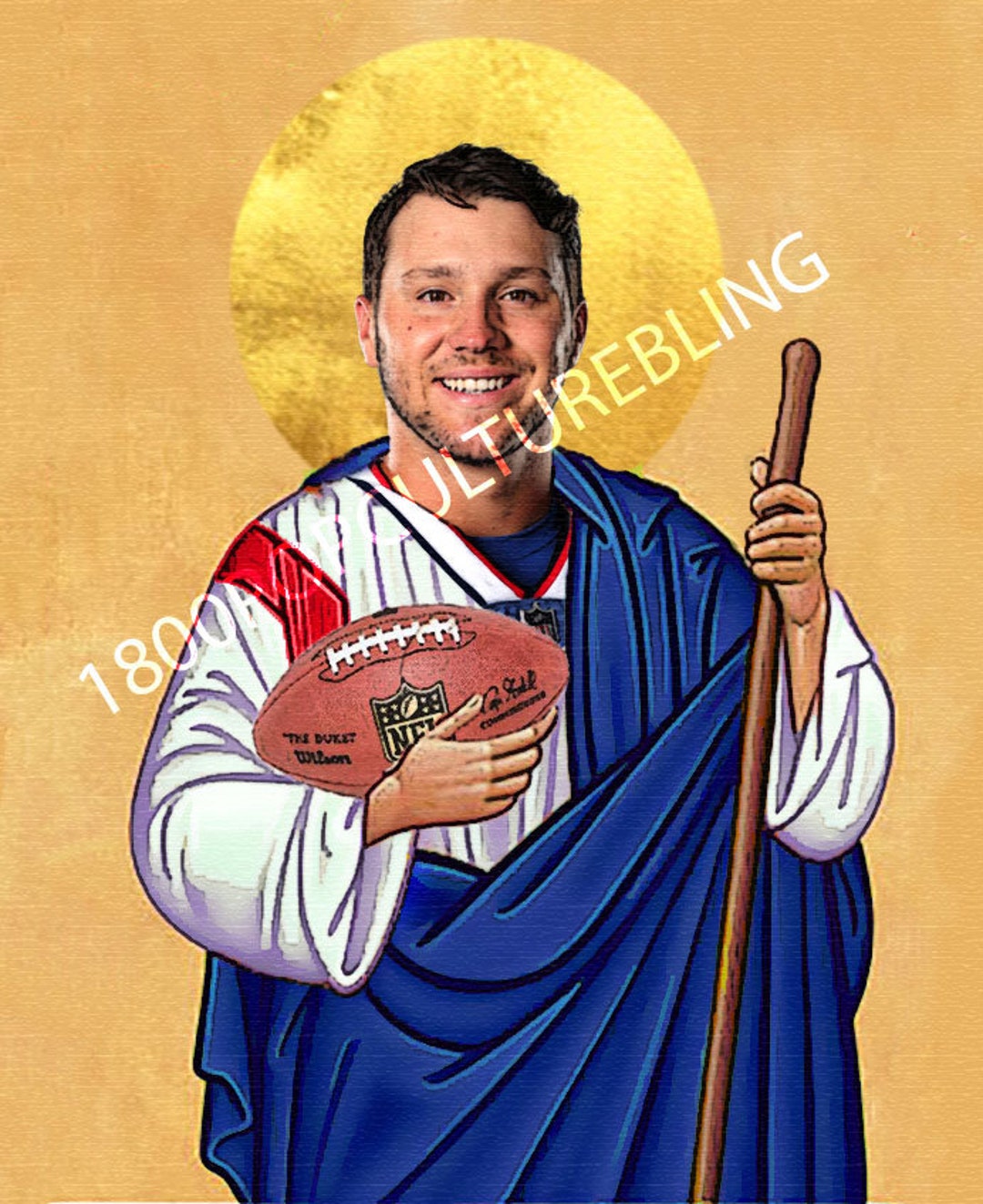 Saint Josh Allen Prayer Candle - Buffalo Bills - Etsy