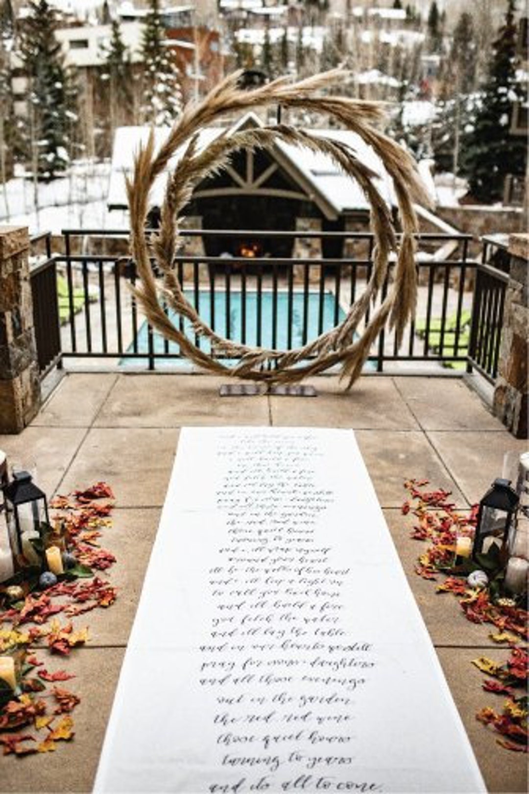 Custom Calligraphy Aisle Runner | Custom Calligraphy Cloth Banner - Etsy