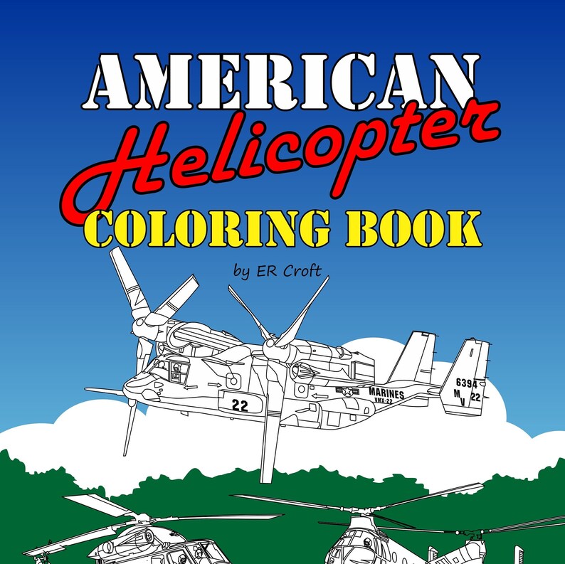 American Helicopters Coloring Book. Series 1 - Etsy