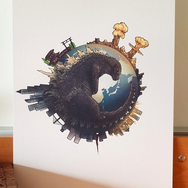 Godzilla Birthday Card - Etsy UK