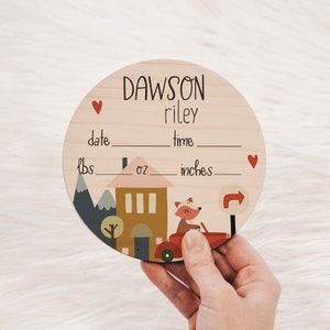 New Baby Stats Sign, Baby Announcement Sign, Baby Boy Birth ...