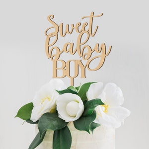 Sweet Baby Boy Cake Topper Baby Shower Baby Cake Topper Baby | Etsy