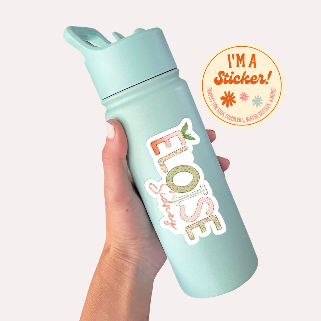 Water Bottle Sticker, Custom Name Decal, Name Stickers for Kids, Vinyl ...