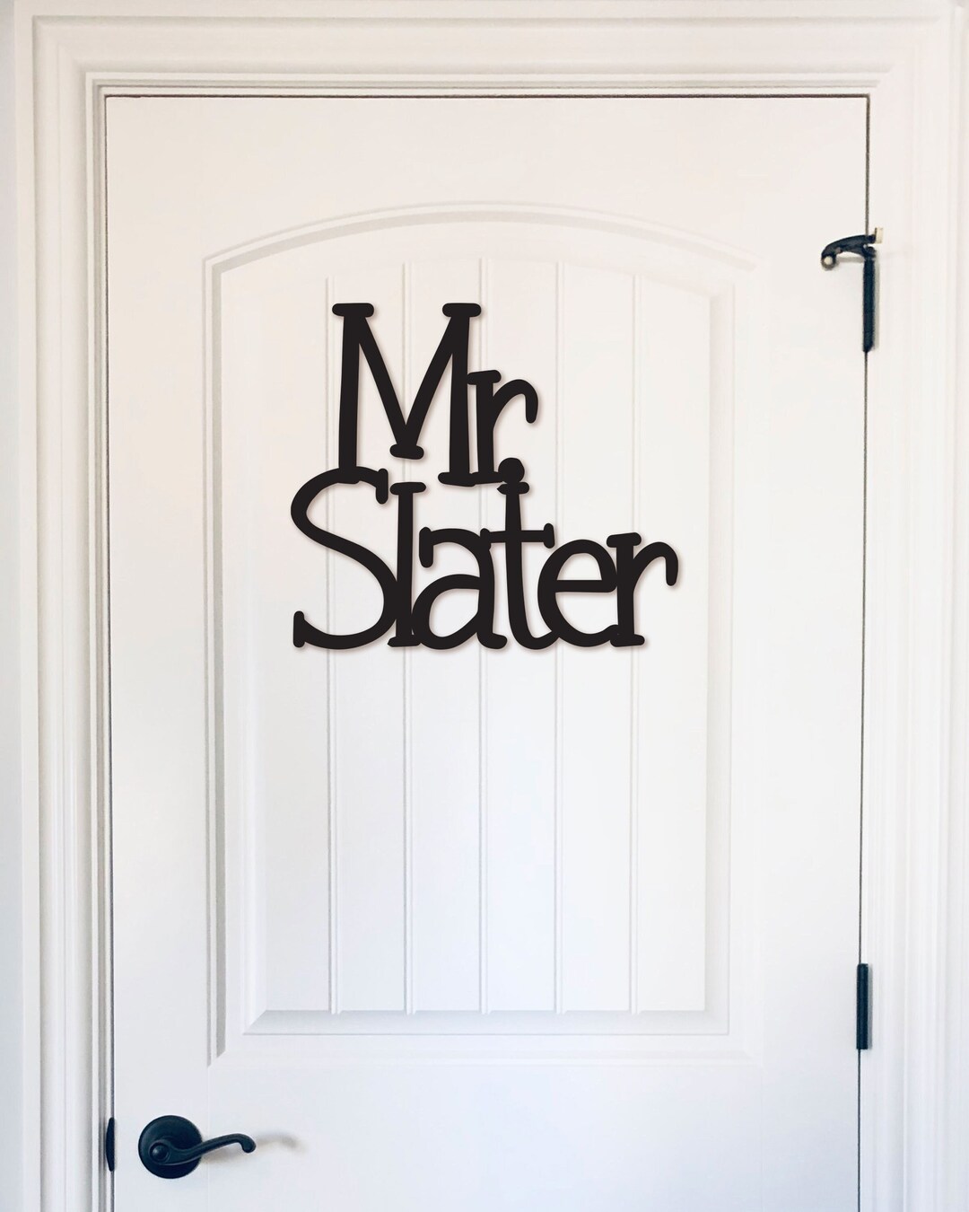 Personalized Classroom Door Sign Wood Teacher Name Cutout Custom ...
