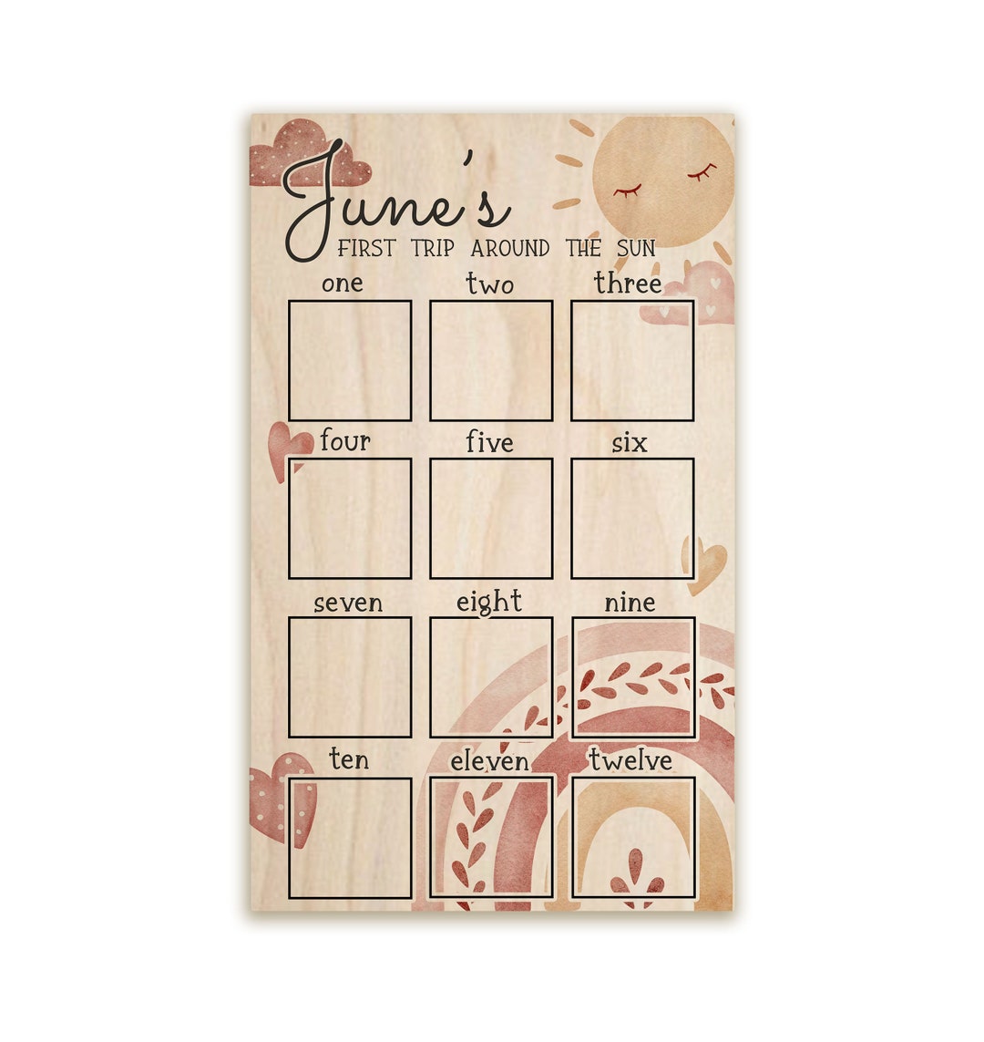 One Year of Baby, First Year Board, 1st Birthday Picture Board, First ...