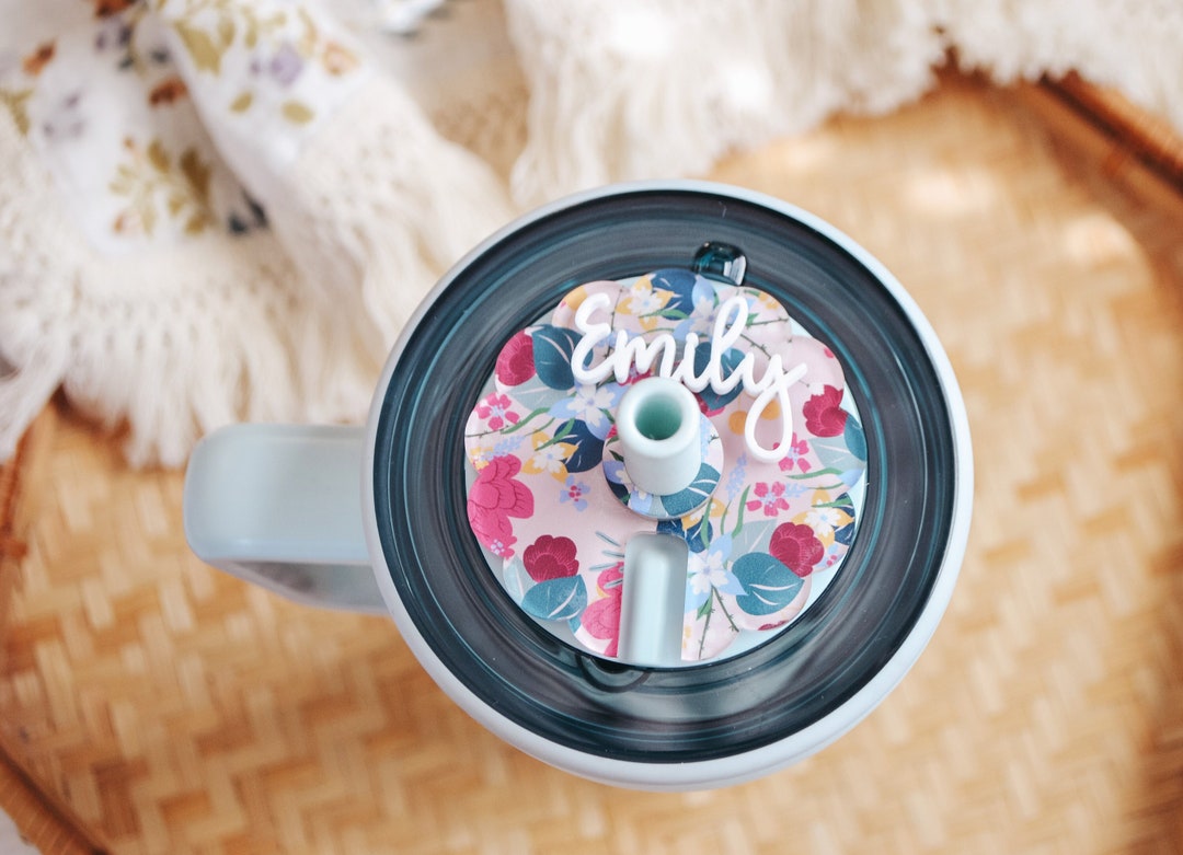 Brumate Era Name Plate, Pink Floral Tumbler Topper Tag Personalized, 30 ...