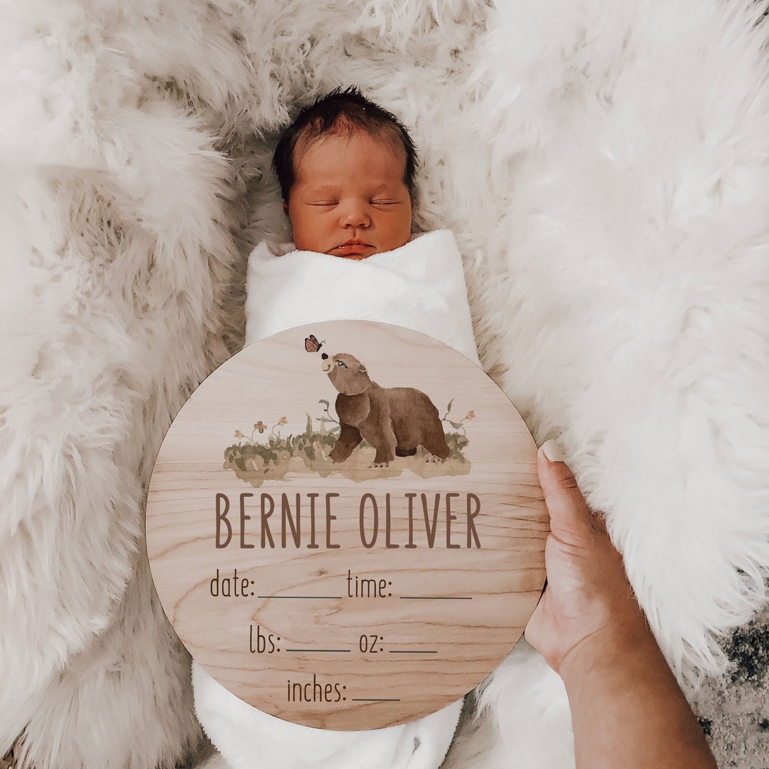 New Baby Sign, Baby Announcement Sign, Gender Neutral Birth ...