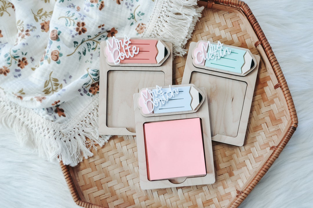 Sticky Note Holder, Post Note Holder for Teacher Appreciation Gift ...