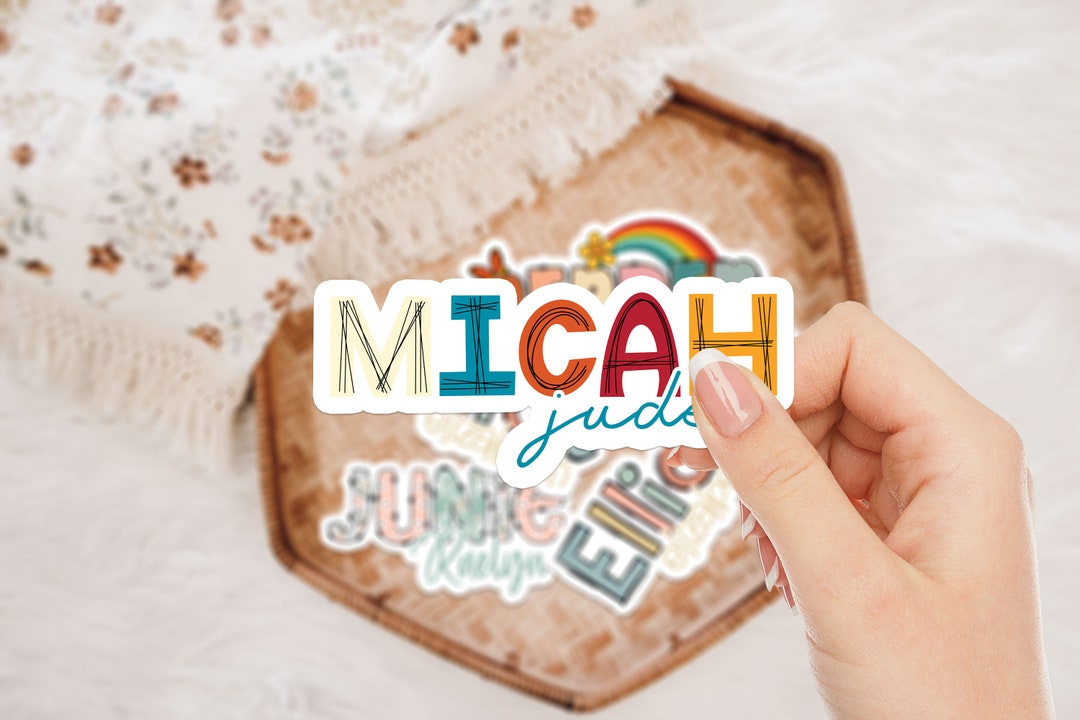 Waterproof Name Decal, Name Labels, Custom Name Decal, Name Stickers ...