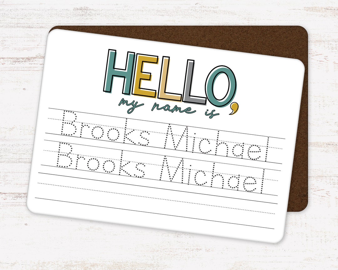 Educational Name Tracing Boards, I Can Write My Name, Dry Erase Board ...