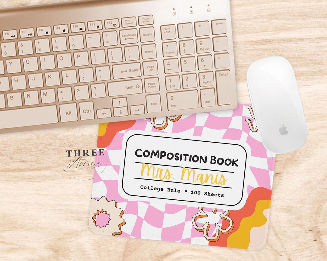 Personalized Teacher Mouse Pad, Composition Book, Teacher Appreciation ...