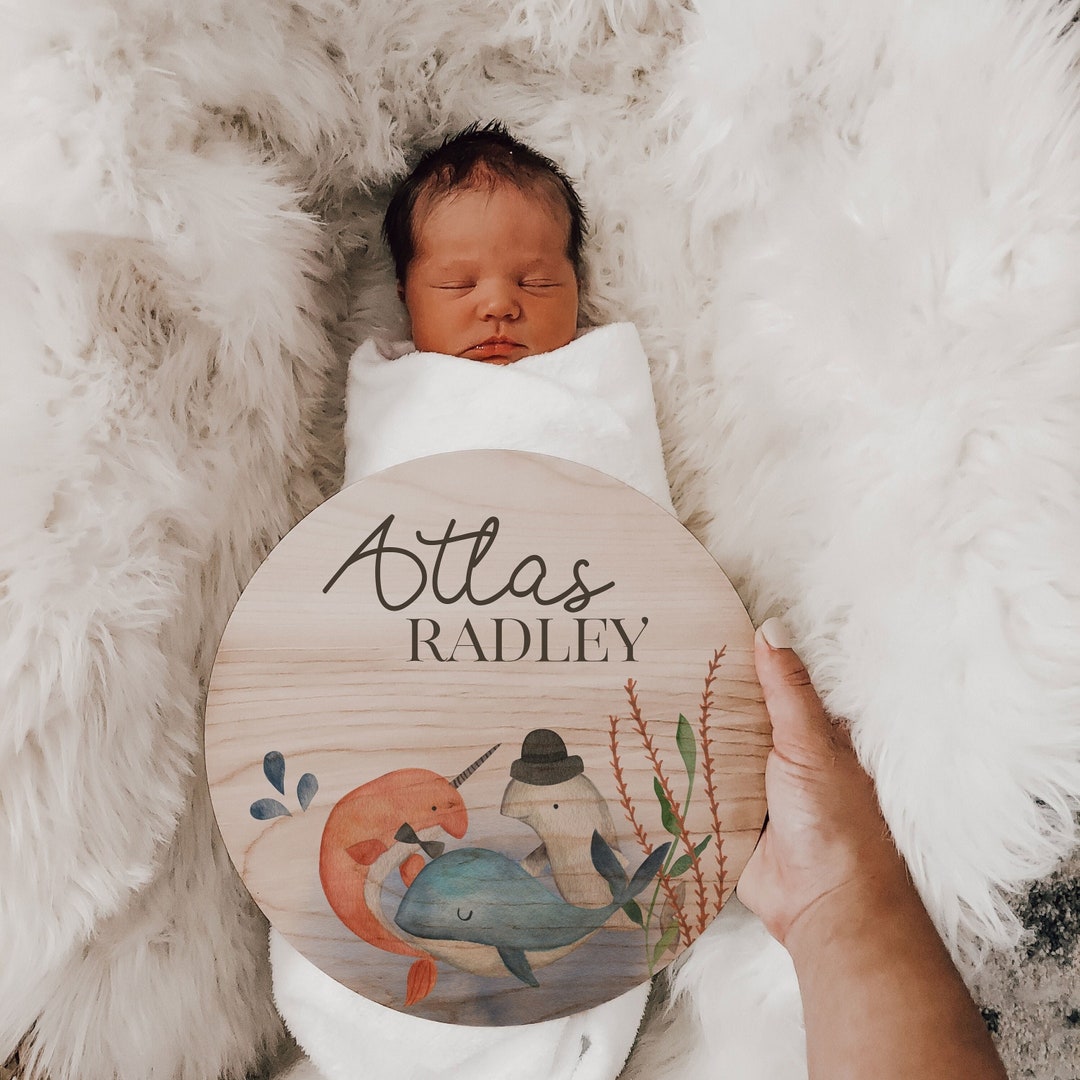 New Baby Sign, Baby Announcement Sign, Gender Neutral Birth ...