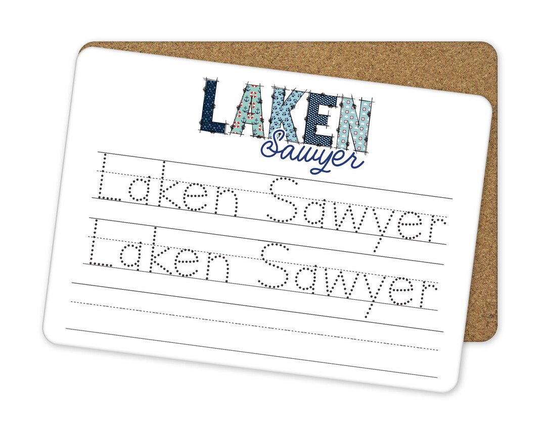 Educational Name Tracing Boards, I Can Write My Name, Dry Erase Board ...