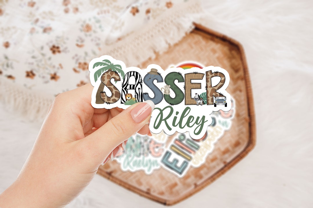 Waterproof Name Decal, Name Labels, Custom Name Decal, Name Stickers ...