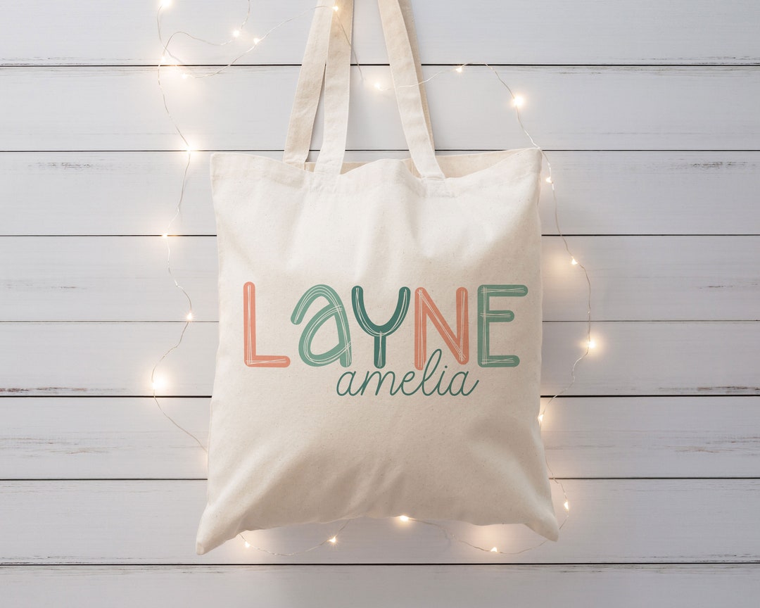 Kindergarten Tote, Personalized Name Tote for Kids, Weekend Bag ...