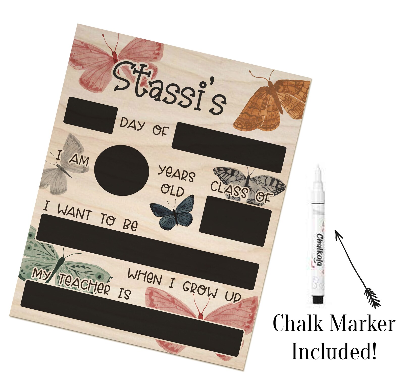 First Day of School Board Sign Reusable 1st Day Chalk Sign Back to ...