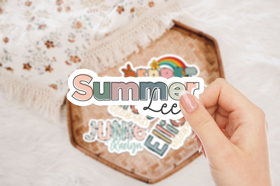 Waterproof Name Decal, Name Labels, Custom Name Decal, Name Stickers ...