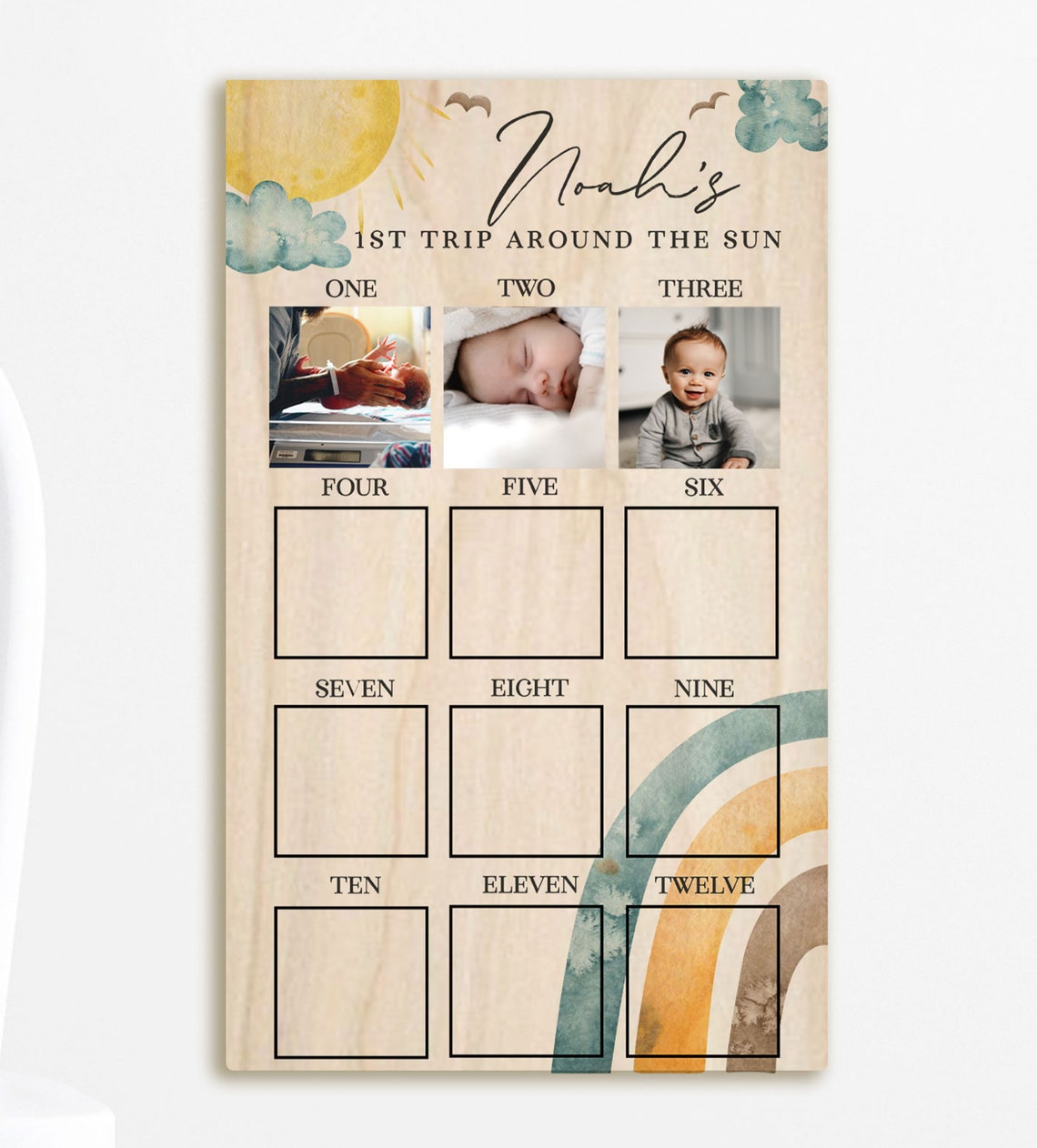 One Year of Baby First Year Board 1st Birthday Picture - Etsy