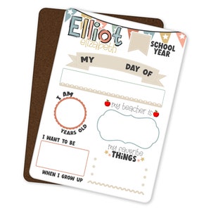 1st Day of School Sign, Reusable Dry Erase Board, Sign Back to School ...