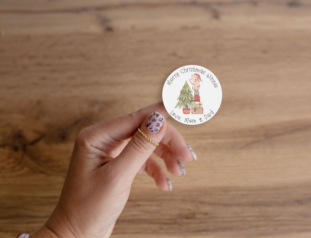 Christmas Name Stickers, From Santa Labels, Custom Stickers for Gifts ...