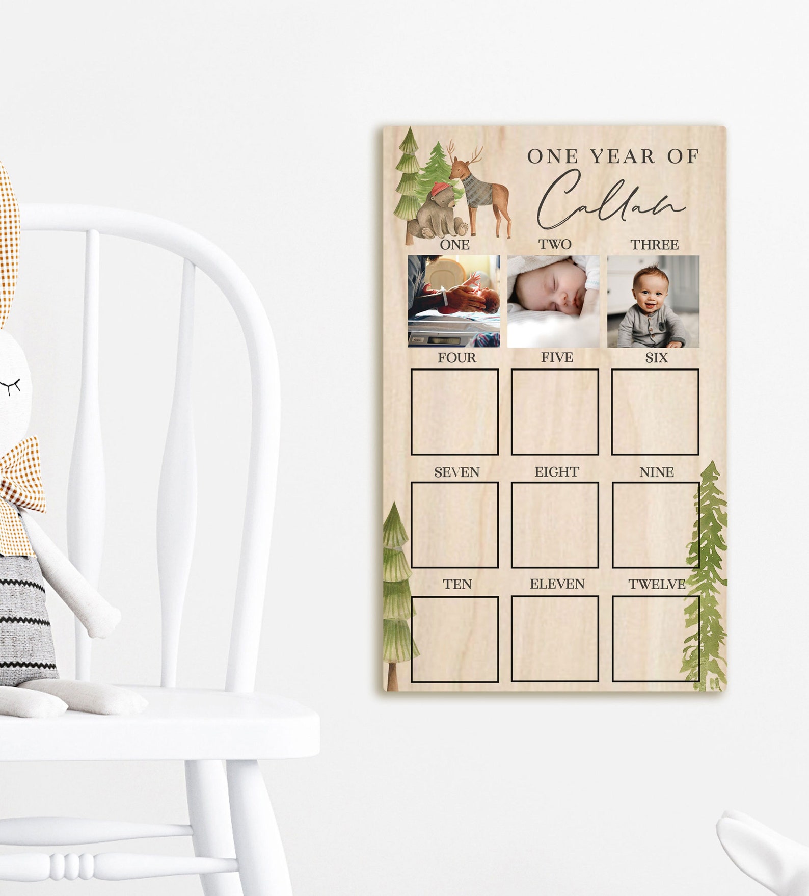 One Year of Baby First Year Board 1st Birthday Picture | Etsy