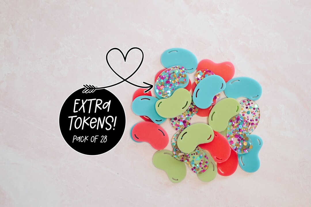 Rewards Jar EXTRA Tokens, Jellie Beans Personalized Reward Jar for Kids ...
