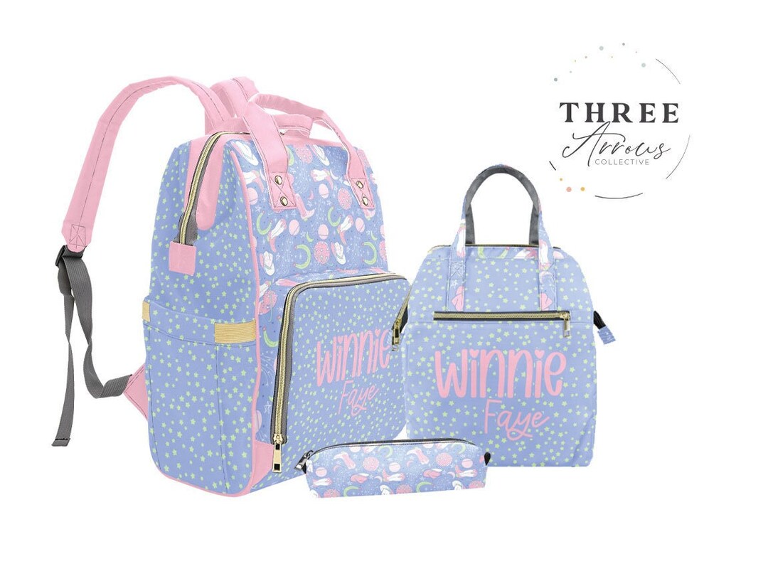 Girl Backpack Lunchbox Combo, Kids Insulated Lunch Bag , Matching ...