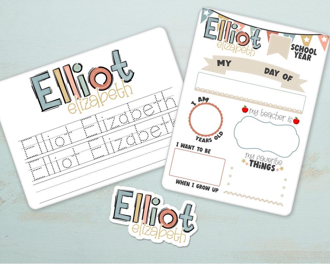 1st Day School Sign, Kindergarten Bundle, Gift Idea, First Day of ...