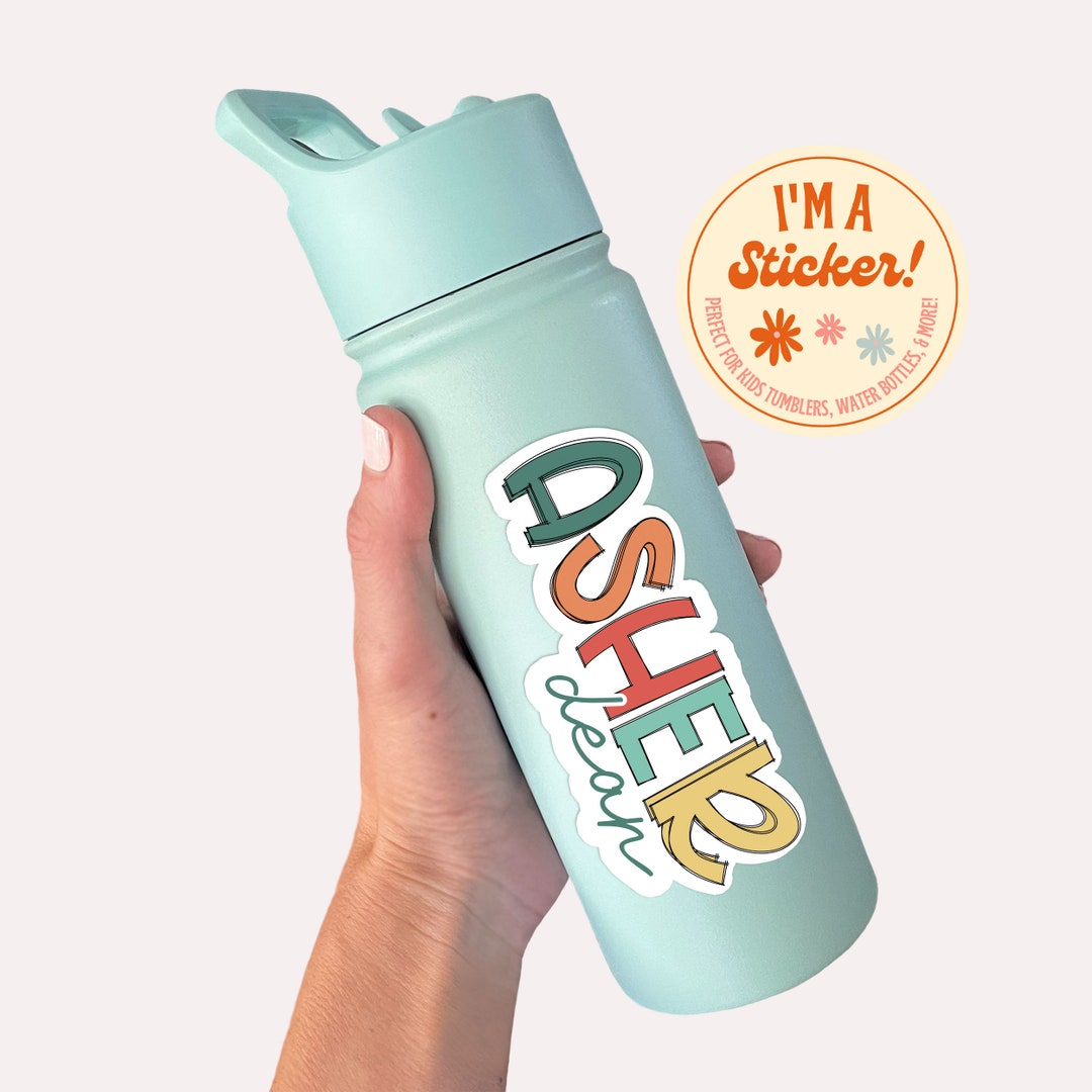 Water Bottle Sticker, Custom Name Decal, Name Stickers for Kids, Vinyl ...