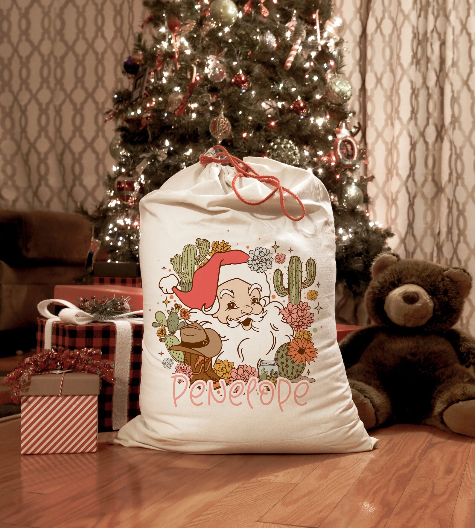 Jumbo Santa Sack, Personalized Christmas Gift Bag, Holiday Toy Sack ...