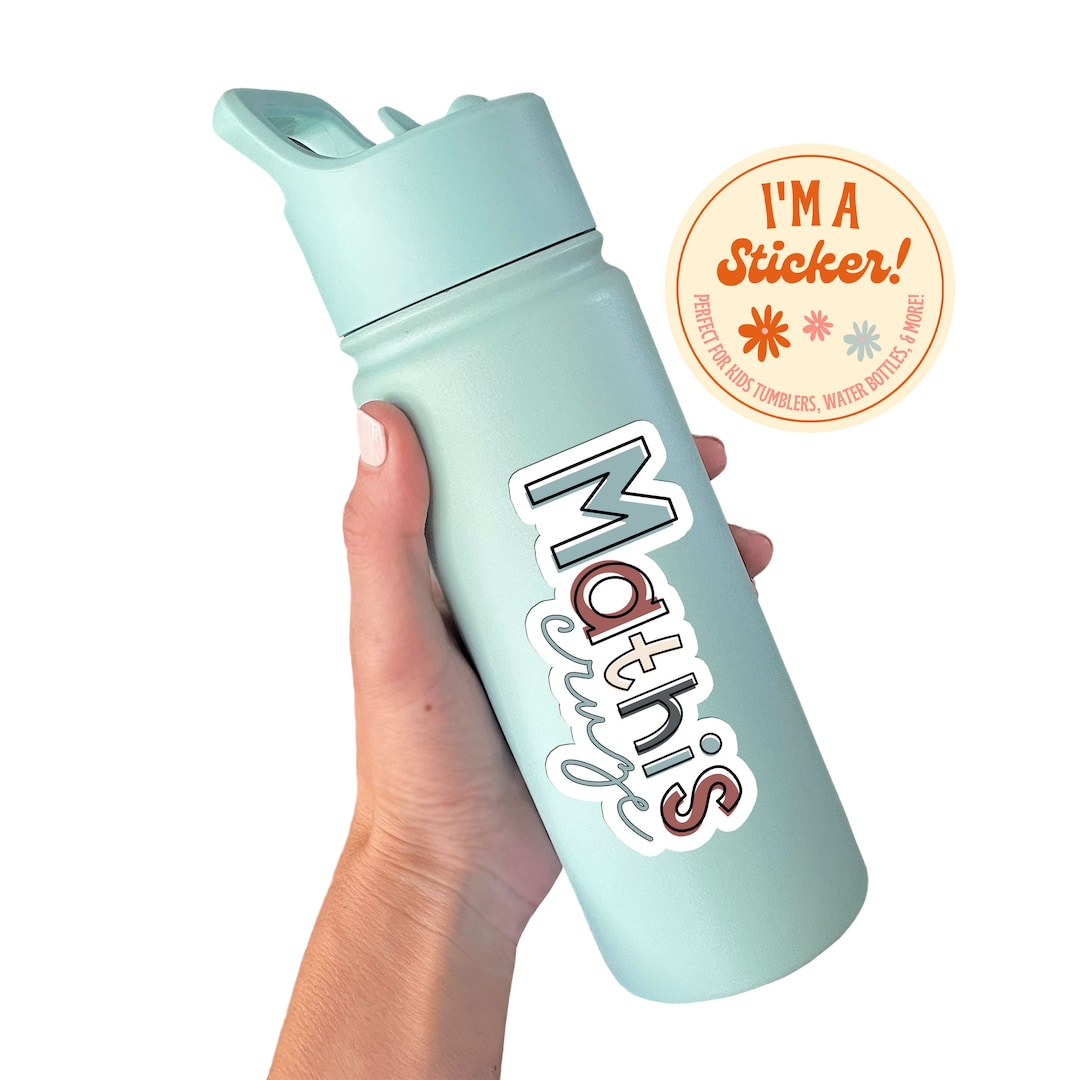 Water Bottle Sticker, Custom Name Decal, Name Stickers for Kids, Vinyl ...