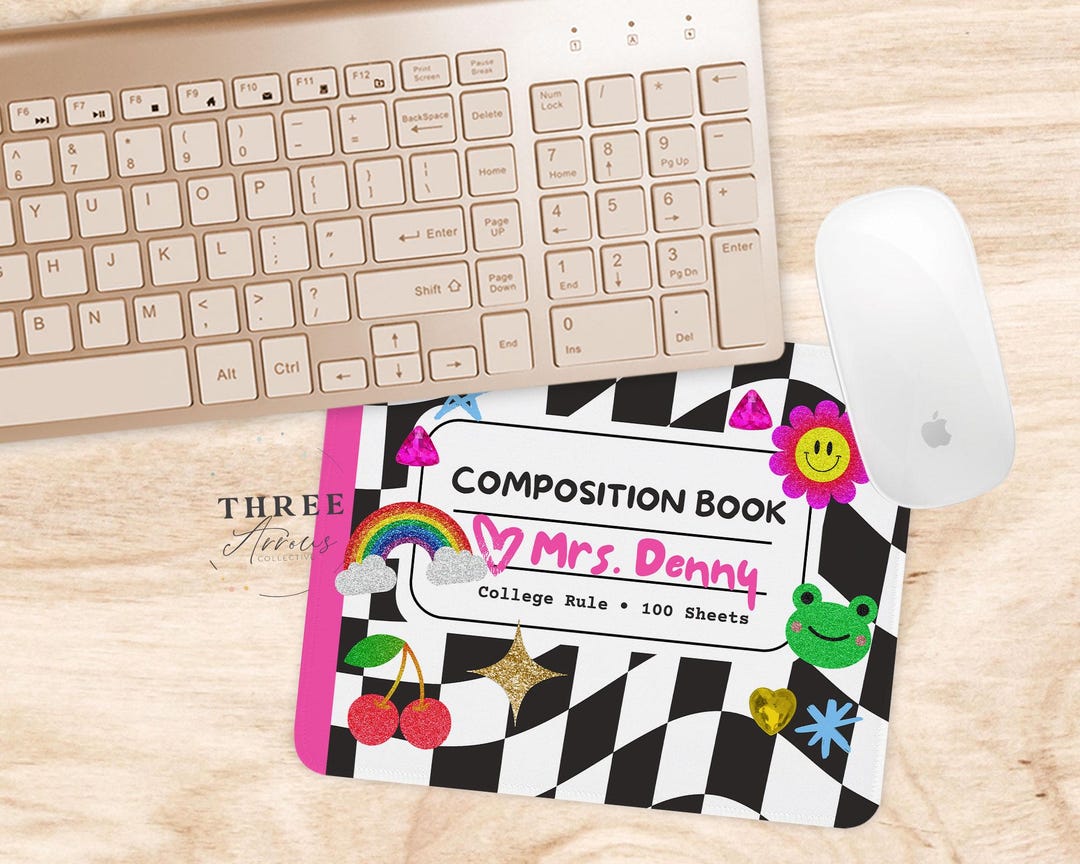 Personalized Teacher Mouse Pad, Composition Book, Teacher Appreciation ...