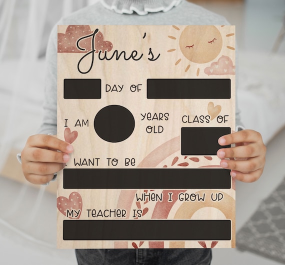 First Day of School Board Sign Reusable 1st Day Chalk Sign - Etsy