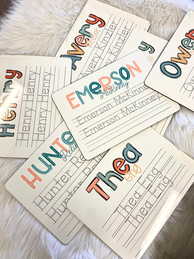 Educational Name Tracing Boards I Can Write My Name Dry - Etsy