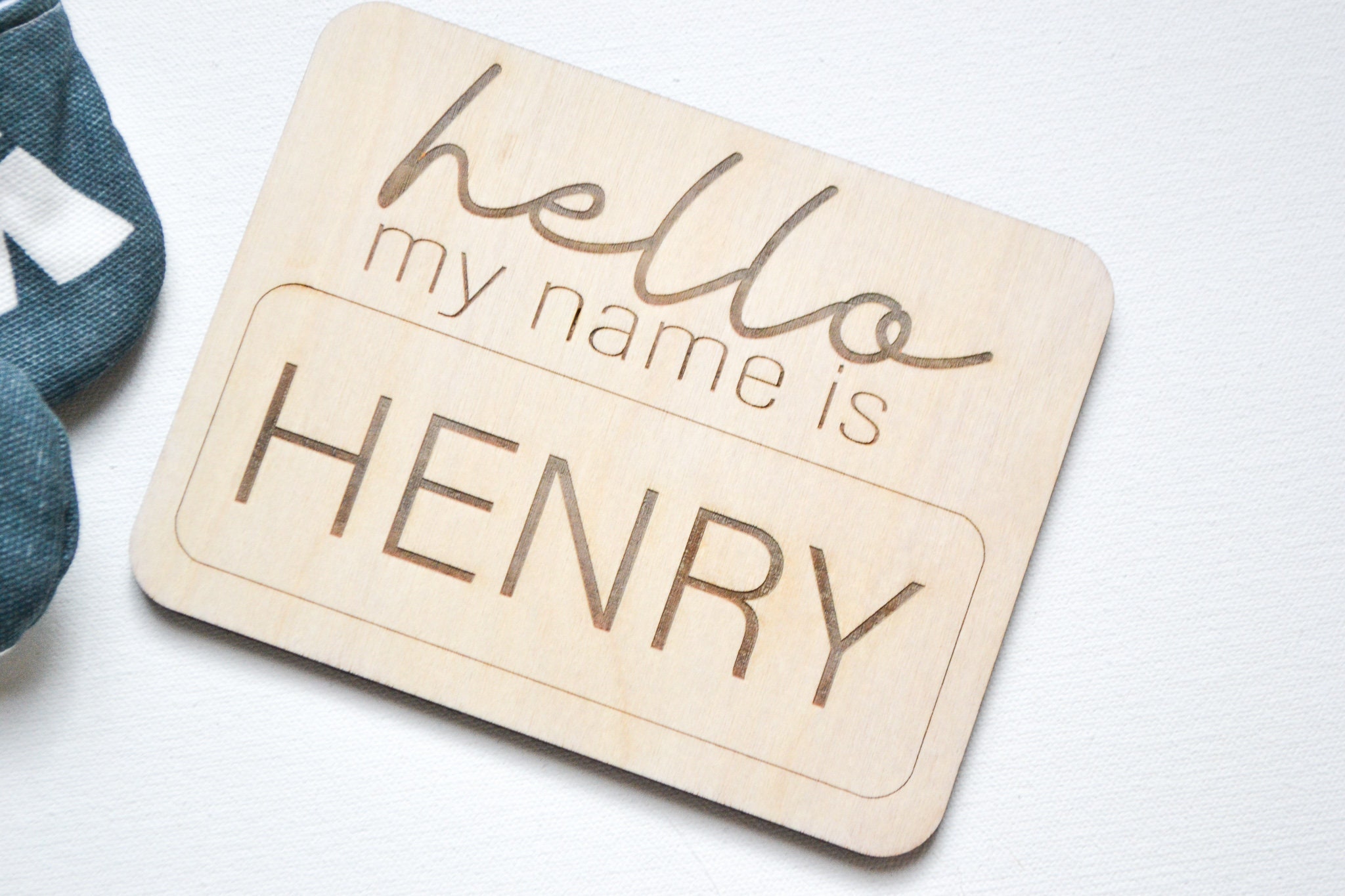 Hello My Name is Baby Name Sign Wood Sign Newborn Hospital - Etsy