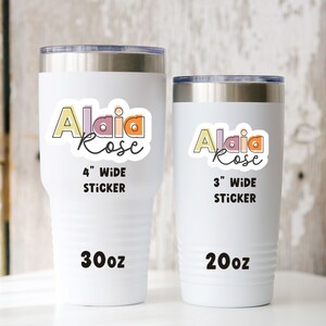 Water Bottle Sticker, Custom Name Decal, Name Stickers for Kids, Vinyl ...
