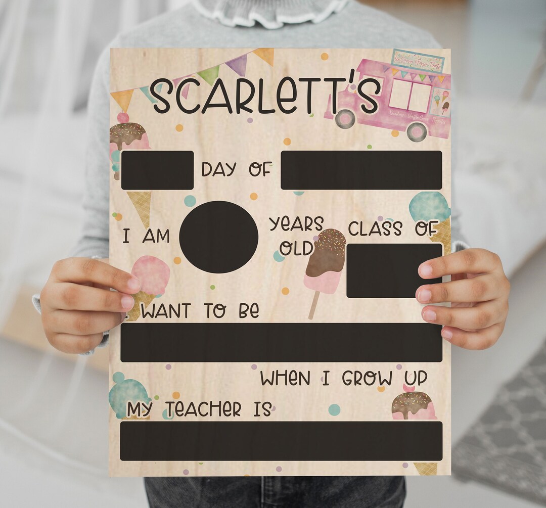 First Day of School Board Sign Reusable 1st Day Chalk Sign Back to ...