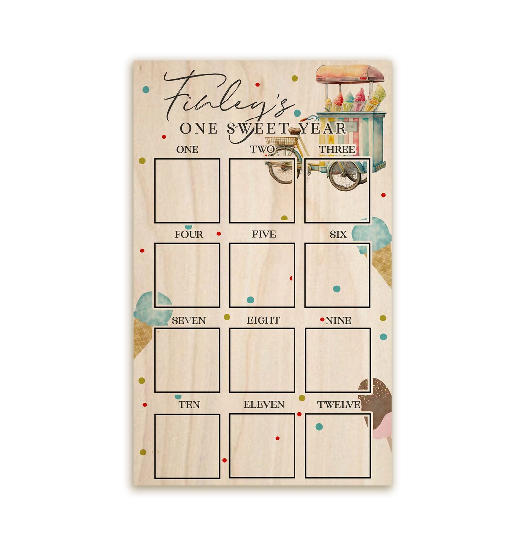 Sweet One Year of Baby, First Year Board, 1st Birthday Picture Board ...