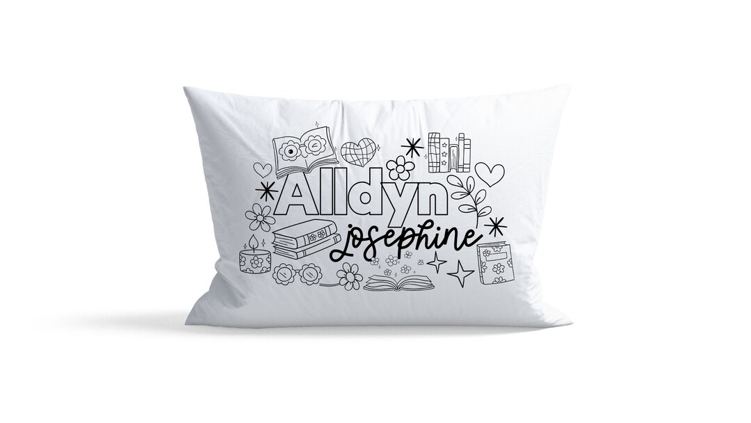 Color Me Pillow Case, Color Your Own Pillowcase, Book Lover Power Color ...